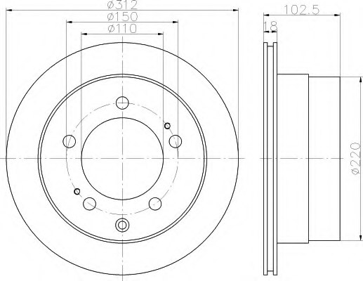 4243160261,TOYOT 42431-60261 Brake Disc for TOYOT
