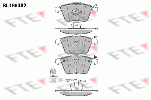 1K0698151B,VW 1K0698151B Brake Pad Set, disc brake for VW