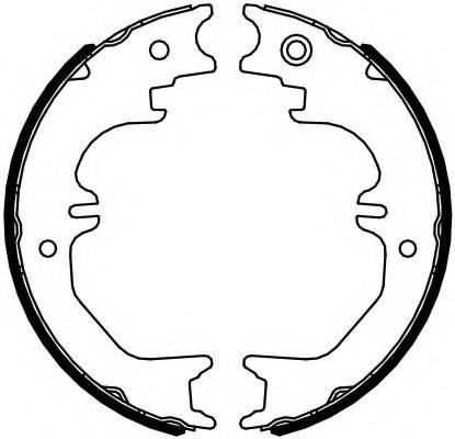 4654060050,TOYOT 4654060050 Brake Shoe Set, parking brake for TOYOT