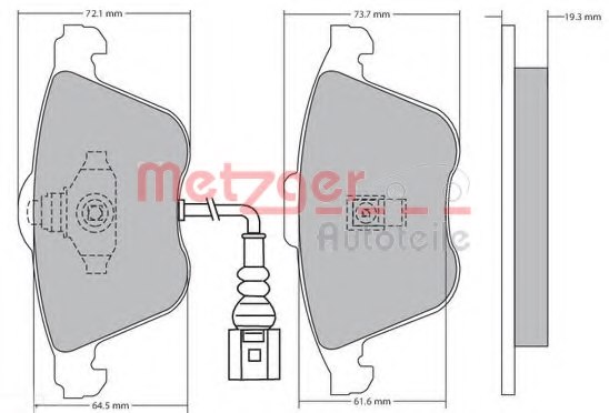 8J0698151A,VAG 8J0.698.151A Brake Pad Set, disc brake for VAG