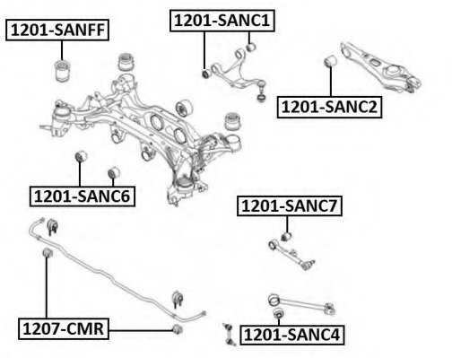 539122E200,HYUNDAI 53912-2E200 Holder, control arm mounting for HYUNDAI