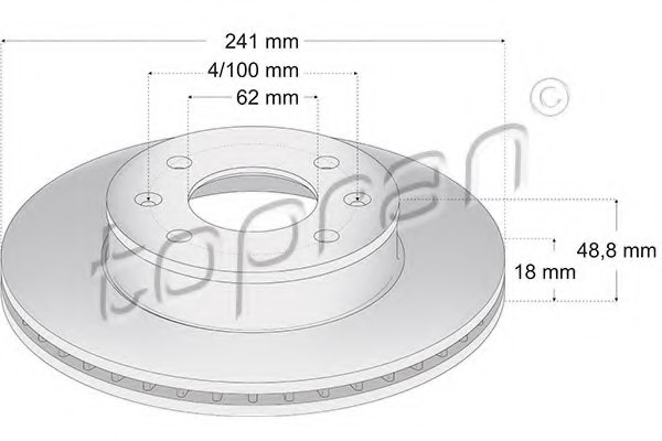 5171207500,KIA 51712-07500 Brake Disc for KIA