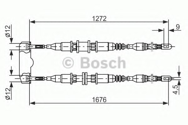 522568,OPEL 522568 Cable, parking brake for OPEL