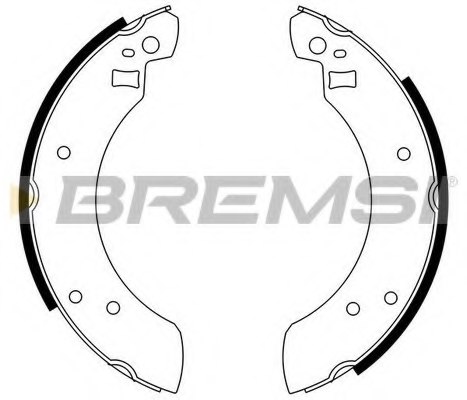 GF0201, Brake Shoe Set for
