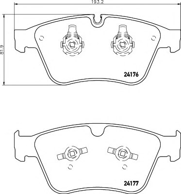 1644200920,MERCE 164 420 09 20 Brake Pad Set, disc brake for MERCE