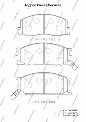 446528330,NPS 446528330 Brake Pad Set, disc brake for NPS