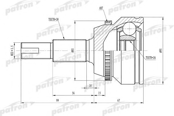 4342033200,TOYOT 43420-33200 Joint Kit, drive shaft for TOYOT
