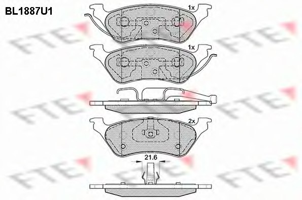 05071948AA,CHRYS 05071948AA Brake Pad Set, disc brake for CHRYS