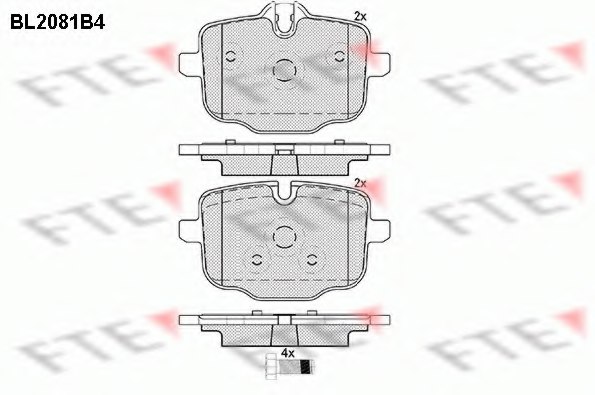 34212284390,BMW 34 21 2 284 390 Brake Pad Set, disc brake for BMW