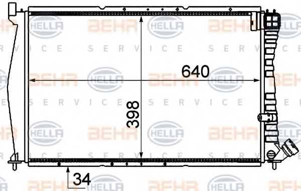 1301SG,CITRO 1301SG Radiator, engine cooling for CITRO