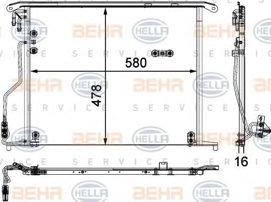 2205000854,MERCE 2205000854 Condenser, air conditioning for MERCE