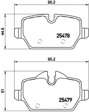 34219808172,MINI 34219808172 Brake Pad Set, disc brake for MINI