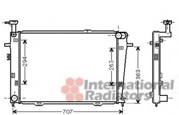 253102E100,HYUNDAI 253102E100 Radiator, engine cooling for HYUNDAI