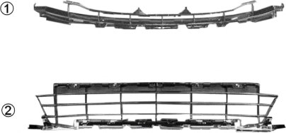 7414QE,PSA 7414QE Ventilation Grille, bumper for PSA