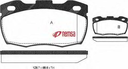 RTC5574,SANTANA RTC5574 Brake Pad Set, disc brake for SANTANA