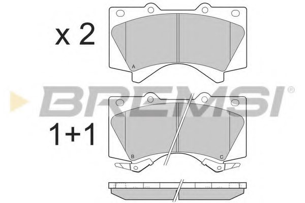 0446560300,TOYOT 04465-60300 Brake Pad Set, disc brake for TOYOT