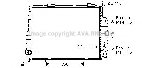 2105004703,MERCE 2105004703 Radiator, engine cooling for MERCE