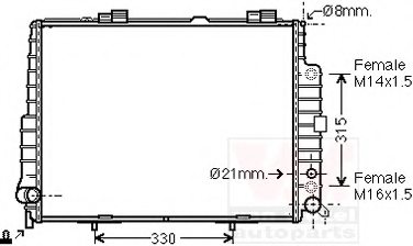 2105004703,MERCE 2105004703 Radiator, engine cooling for MERCE