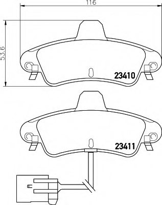 1129886,FORD 1129886 Brake Pad Set, disc brake for FORD