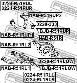 551A0EB300,NISSA 551A0-EB300 Track Control Arm for NISSA