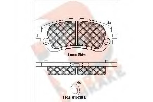 044650D150,TOYOT 04465 0D150 Brake Pad Set, disc brake for TOYOT
