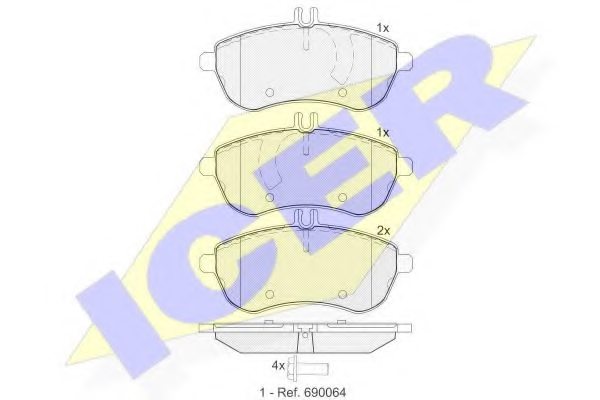 0074209220,MERCE 0074209220 Brake Pad Set, disc brake for MERCE