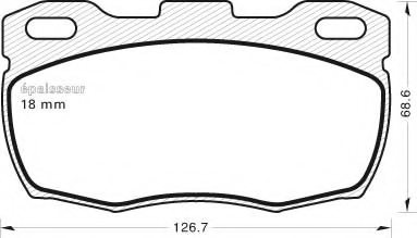 RTC5574,SANTANA RTC5574 Brake Pad Set, disc brake for SANTANA