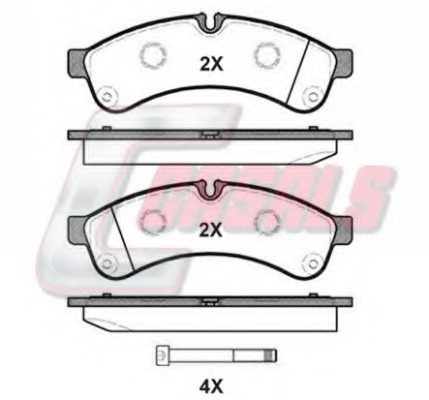 42555633,IVECO 42555633 Brake Pad Set, disc brake for IVECO