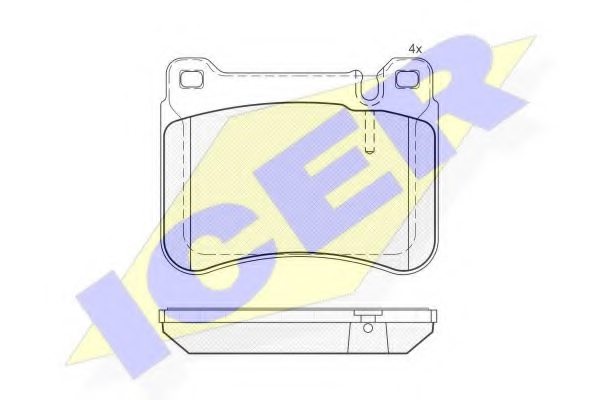 0044205120,MERCE 004 420 51 20 Brake Pad Set, disc brake for MERCE