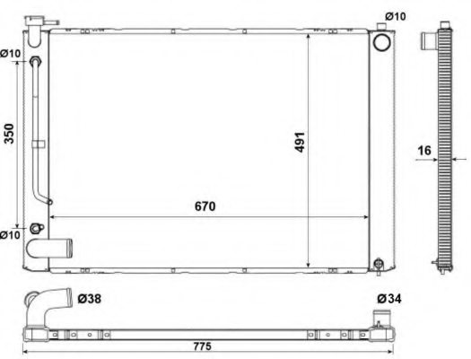 1604120290,OEM 1604120290 Radiator for OEM