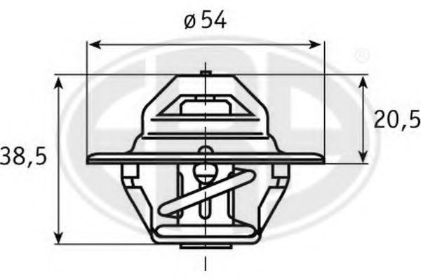 2550022600,HYUNDAI 2550022600 Thermostat, coolant for HYUNDAI