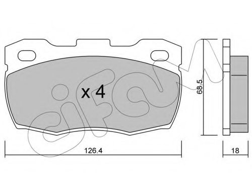 RTC5574,SANTANA RTC5574 Brake Pad Set, disc brake for SANTANA