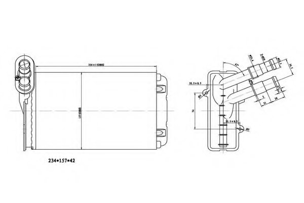 1H1819031AS,VW 1H1 819 031 AS Heat Exchanger, interior heating for VW