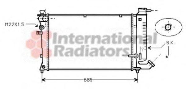 1301JE,PSA 1301JE Radiator, engine cooling for PSA