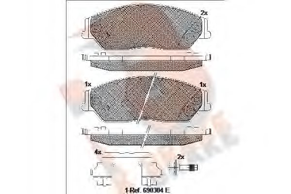 0446506090,TOYOT 04465-06090 Brake Pad Set, disc brake for TOYOT