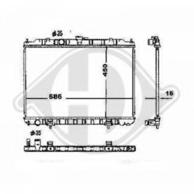 214108H900,NISSA 214108H900 Radiator, engine cooling for NISSA