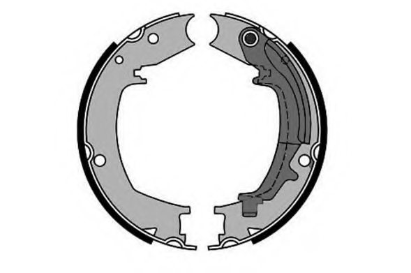5835026A00,HYUNDAI 58350-26A00 Brake Shoe Set, parking brake for HYUNDAI