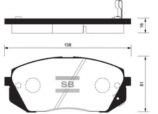 581010ZA00,KIA 58101-0ZA00 Brake Pad Set, disc brake for KIA