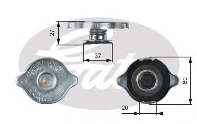 RC217,GATES RC217 Cap, radiator for MERCEDES-BENZ,PUCH