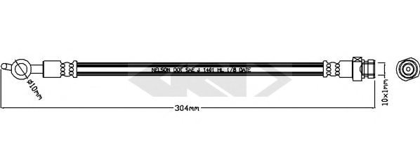 58737A6400,HYUNDAI 58737-A6400 Brake Hose for HYUNDAI