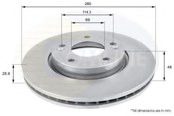 517121F000,KIA 51712-1F000 Brake Disc for KIA