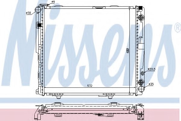 A1245007803,MERCE A1245007803 Radiator, engine cooling for MERCE