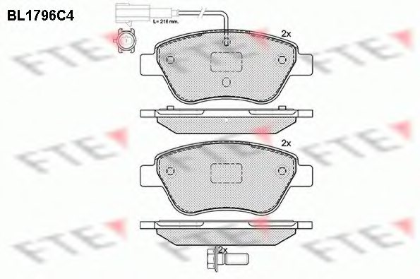 4254C8,PEUGE 4254C8 Brake Pad Set, disc brake for PEUGE