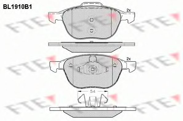 1797211,FORD 1797211 Brake Pad Set, disc brake for FORD