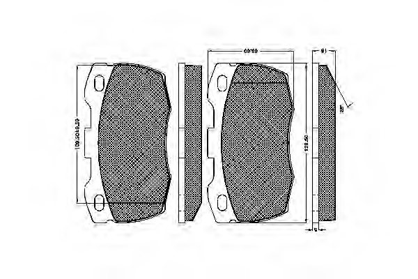 RTC5574,SANTANA RTC5574 Brake Pad Set, disc brake for SANTANA