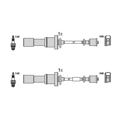 2750138B00,HYUNDAI 2750138B00 Ignition Cable Kit for HYUNDAI