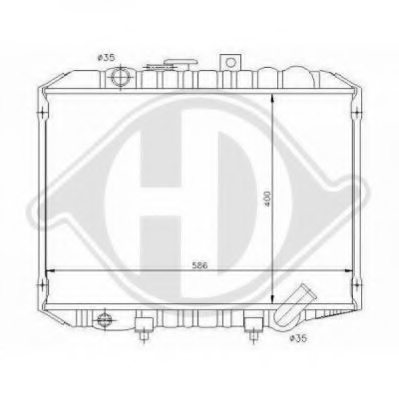 MB605252,MITSUBISHI MB605252 Radiator, engine cooling for MITSUBISHI
