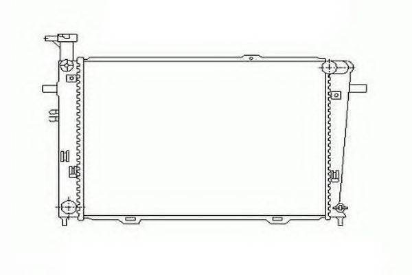 253102E100,HYUNDAI 253102E100 Radiator, engine cooling for HYUNDAI