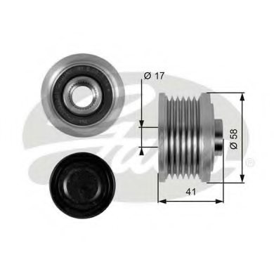 12759596,SAAB 12759596 Alternator Freewheel Clutch for SAAB