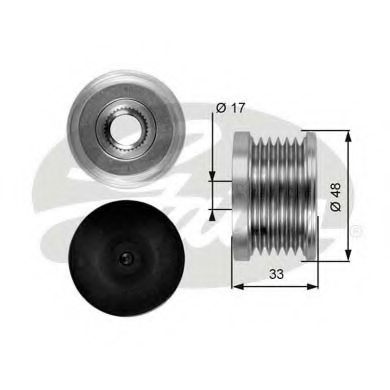 12317552352,BMW 12317552352 Alternator Freewheel Clutch for BMW